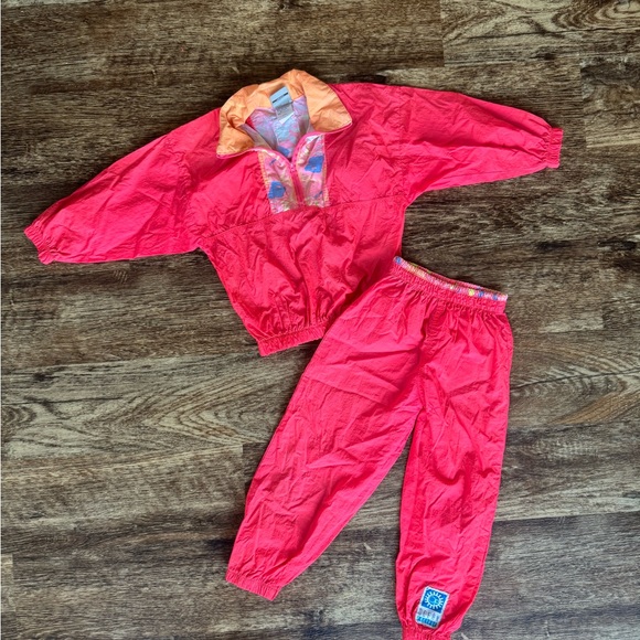 Matching Sets | Vintage 8s 90s Op Neon Windbreaker Tracksuit Outfit ...